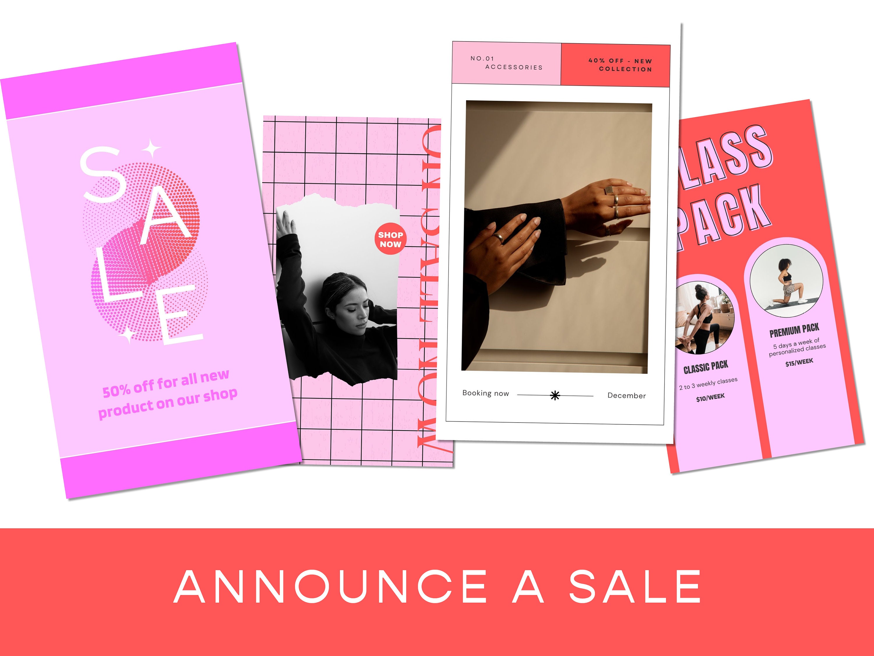 50 Canva Instagram Templates | Hot Pink Design | Easy to Edit - Etsy