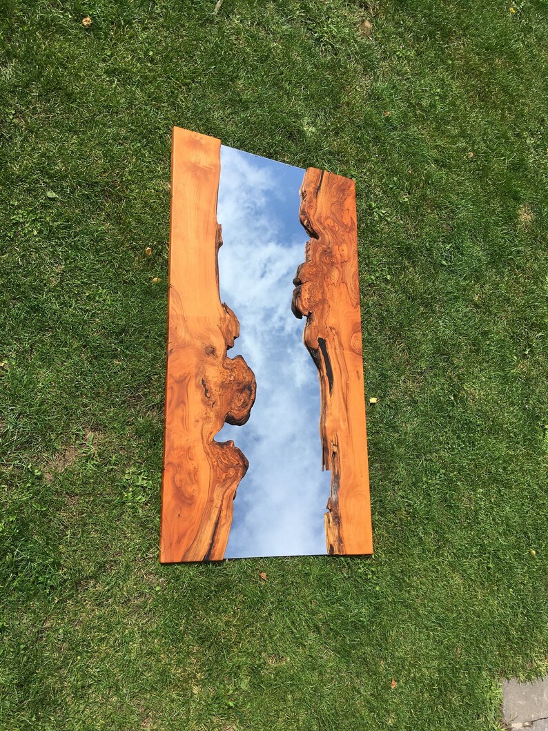 Live Edge Mirror Epoxy Resin Maser Tuber | Etsy