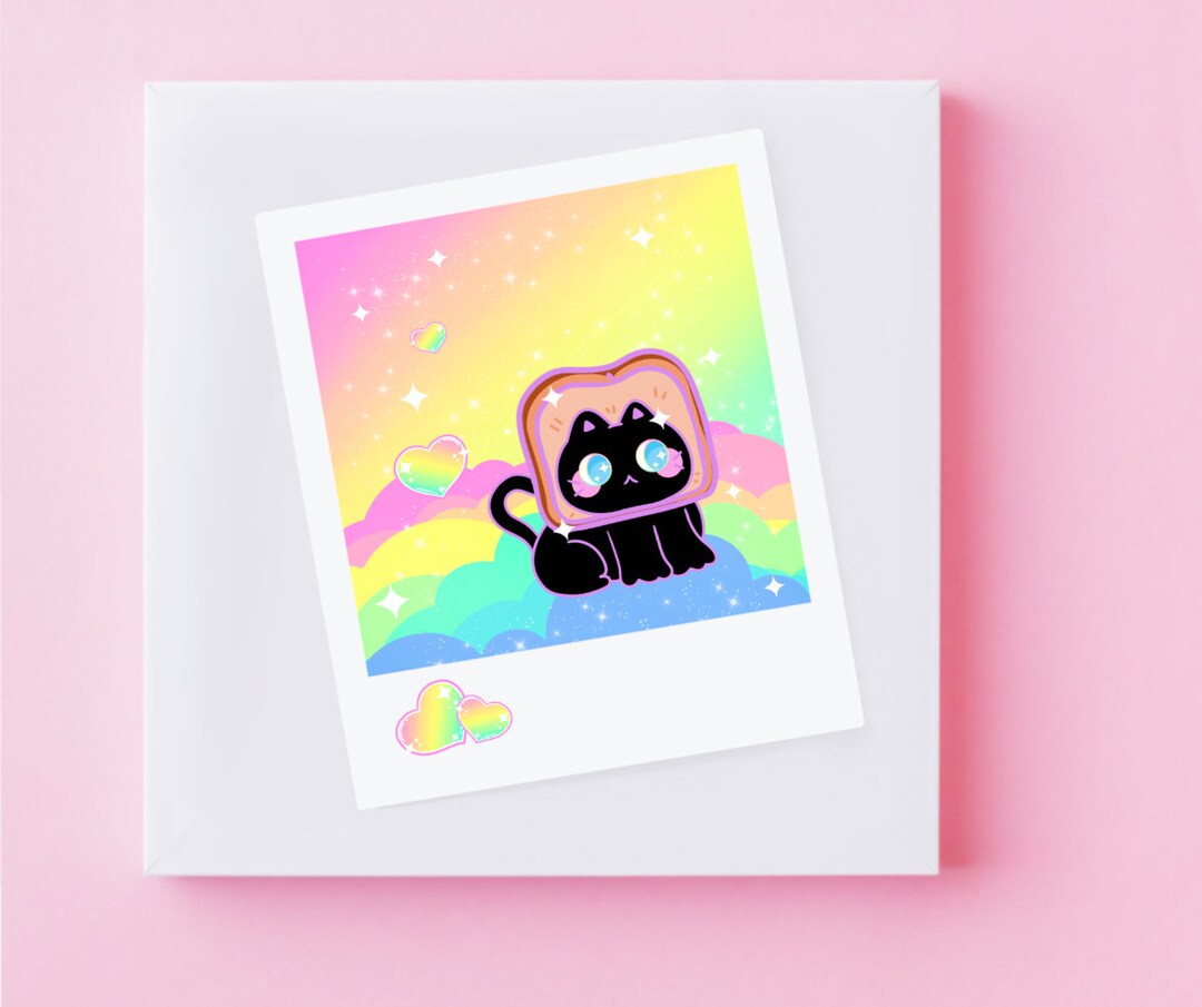 Kawaii Cat Polaroid Print - Etsy