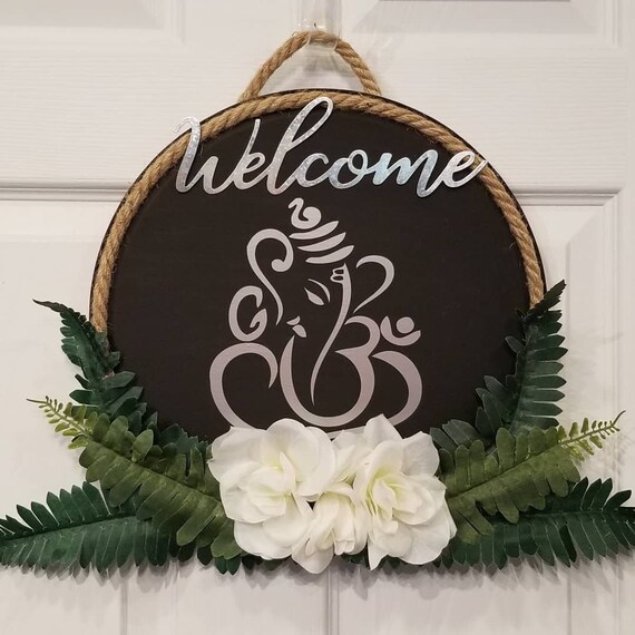 Indian Door Hanger Front Door Sign Round Sign Door Hanger | Etsy