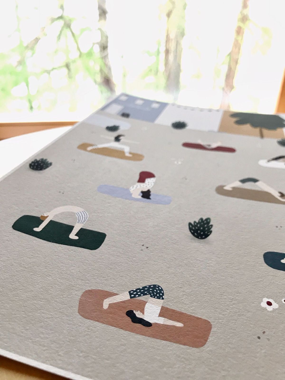 A4 Yoga Print, Art Print yoga Park for Yoga Lovers Castle Cloud - Etsy