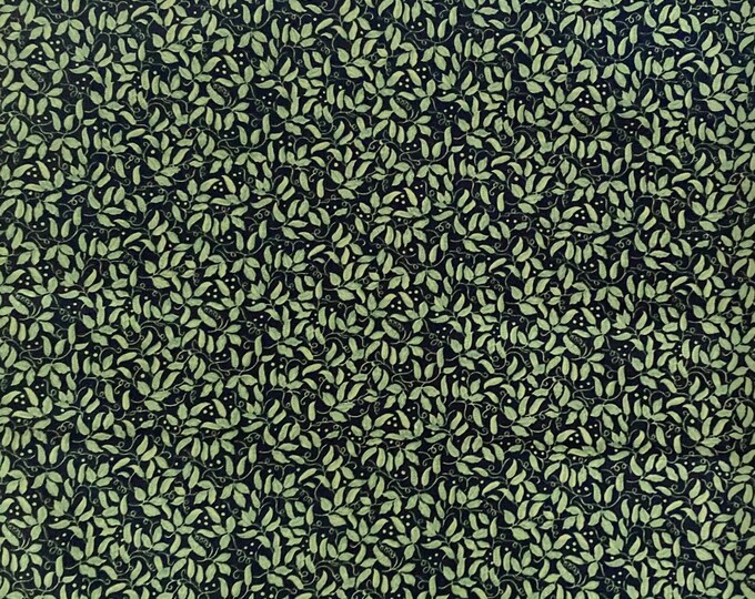 Vintage Emerald Green and Black Unnamed peas Liberty Tana Lawn 13x 9 - Etsy