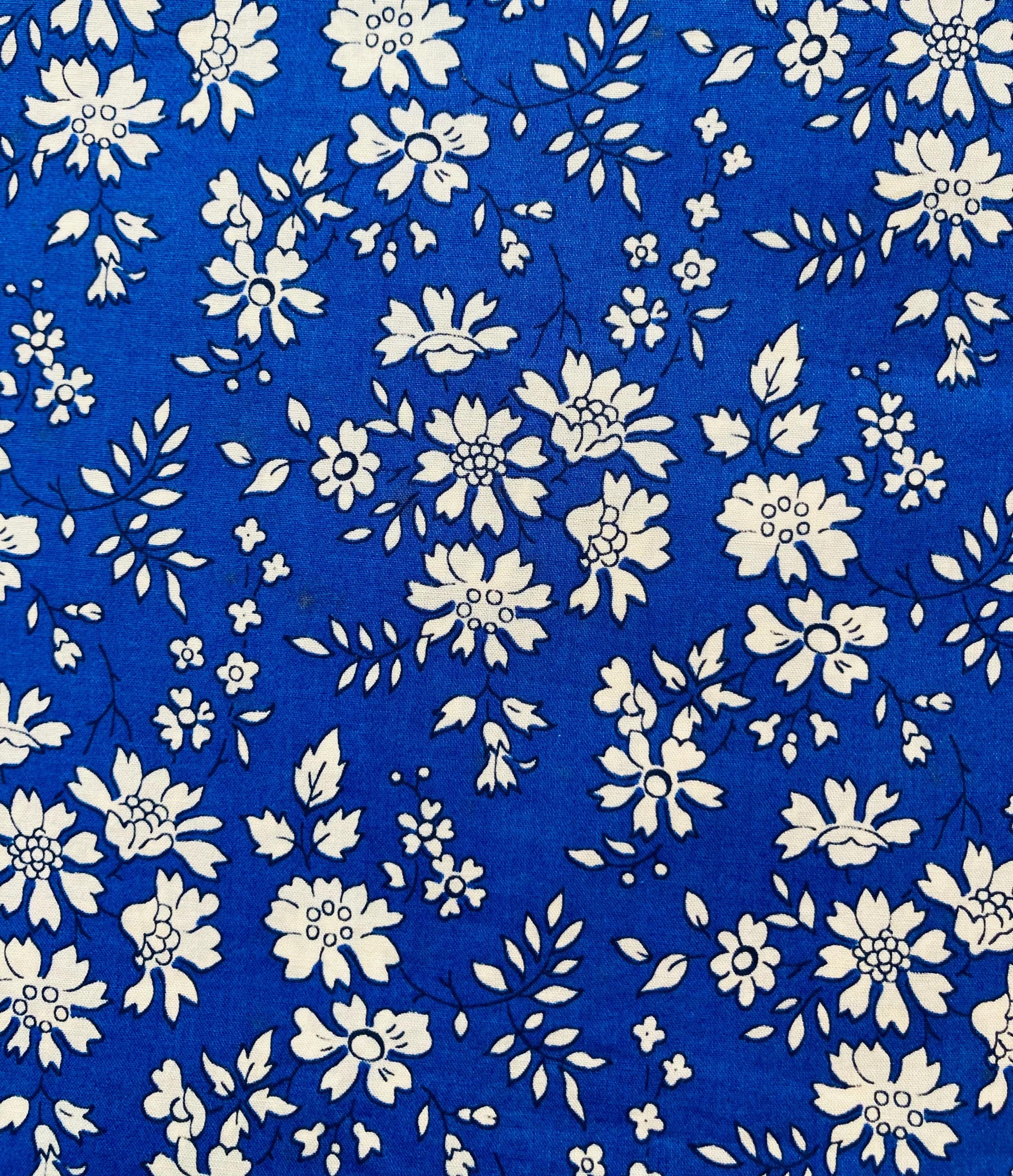 Capel, A Blue and Beige, Liberty Tana Lawn 16”x 16”. International ...