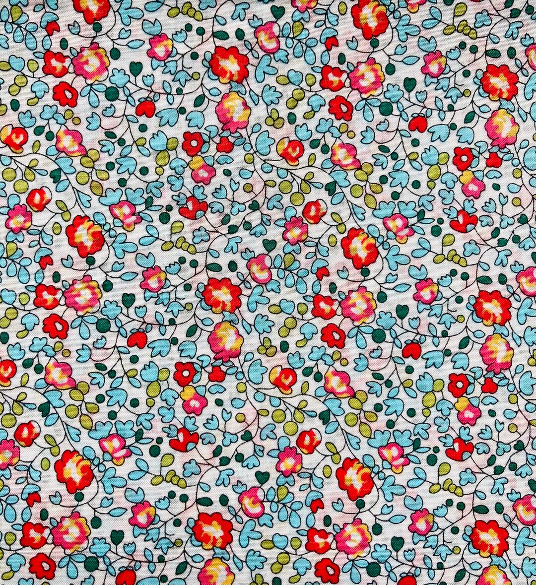 Eloise, A Lovely Green and Orange Colour Way in This Liberty Tana Lawn ...