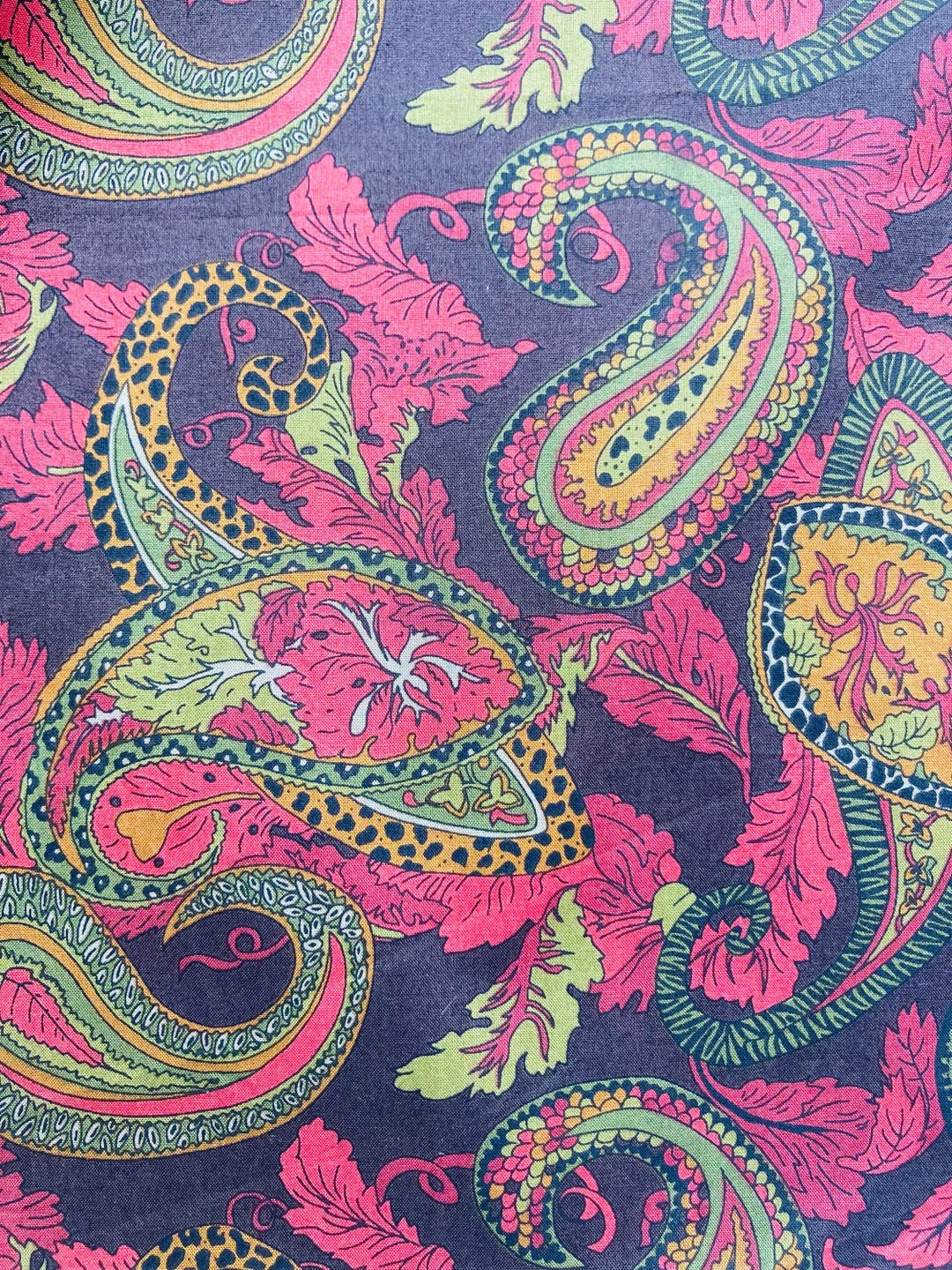 Liberty Tana Lawn 13”x 9” Vintage Tan and Green ‘harry Hausen’ Paisley ...