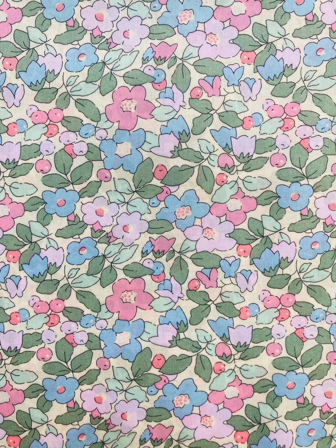 Liberty Tana Lawn Discontinued 13”x 9” Fabrc Pink and Green ’betsy ...