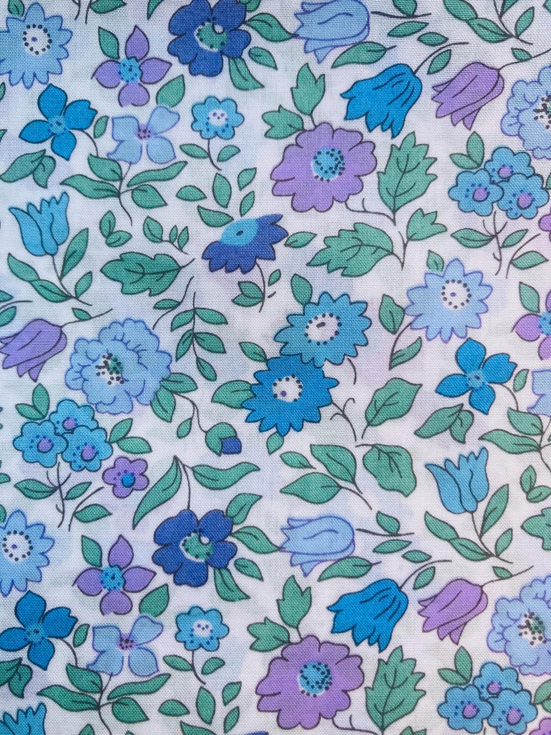 A Beautiful Blue and Purple ‘vita’ Liberty Tana Lawn 13”x 9” Crafting ...