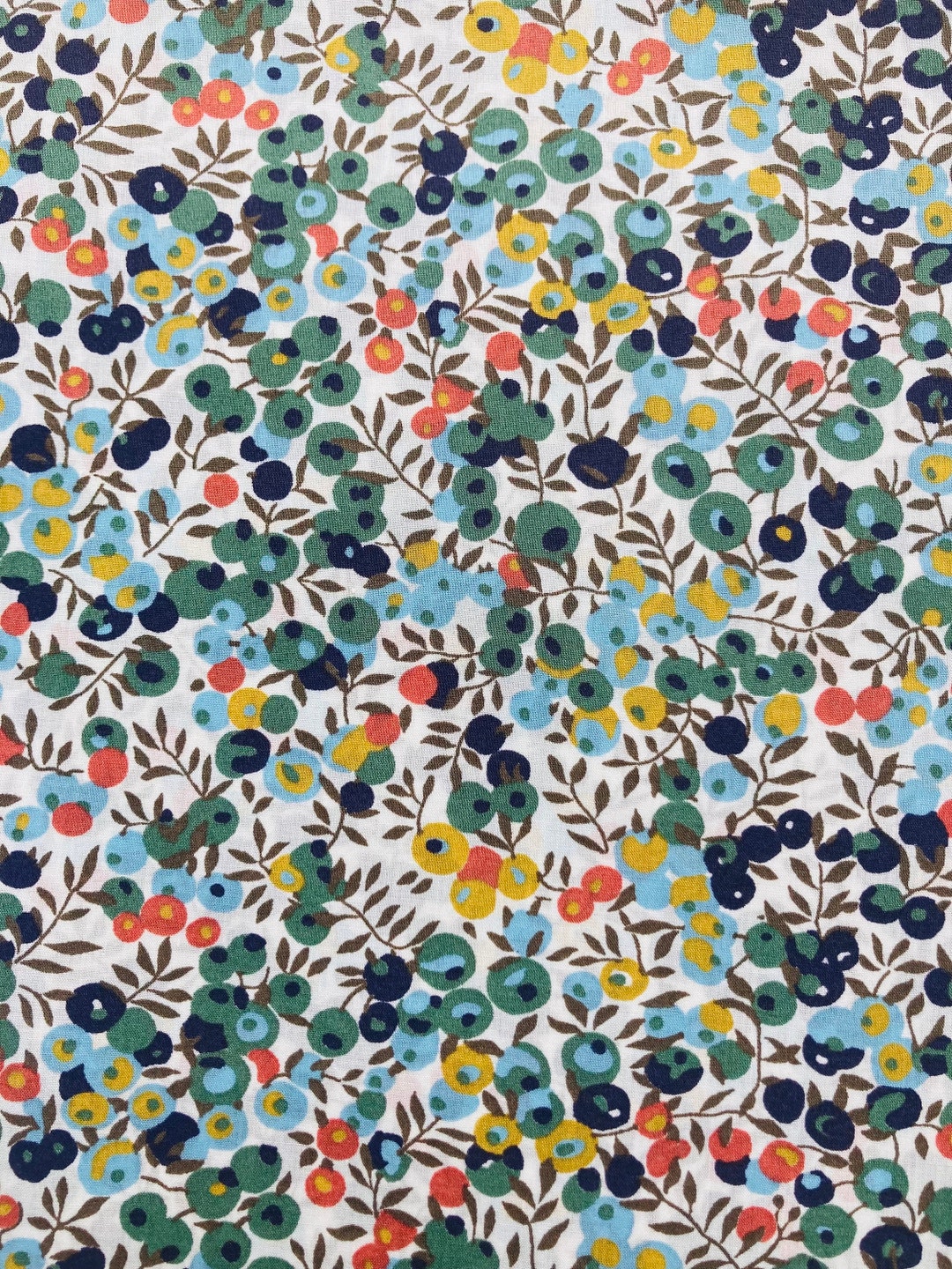 A Green and Tan Wiltshire Berry Liberty Tana Lawn 13”x 9” - Etsy