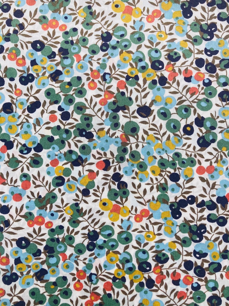 A Green and Tan Wiltshire Berry Liberty Tana Lawn 13”x 9” - Etsy