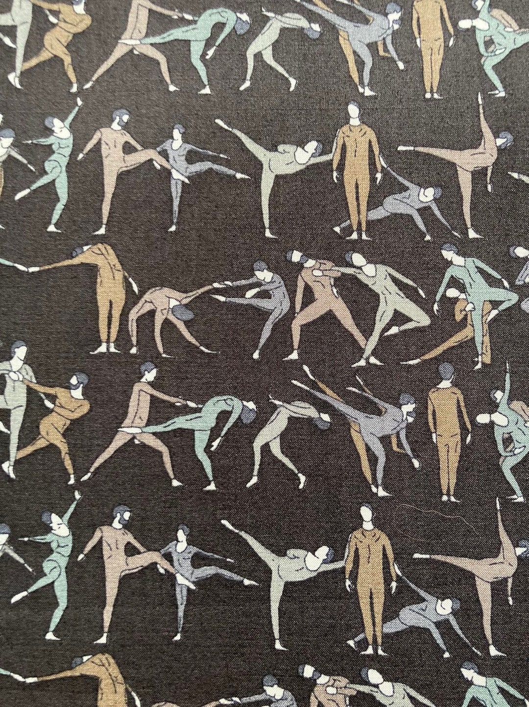 A Lovely Black and Grey ‘tiny Dancer’ Novelty Liberty Tana Lawn 13”x 9 ...