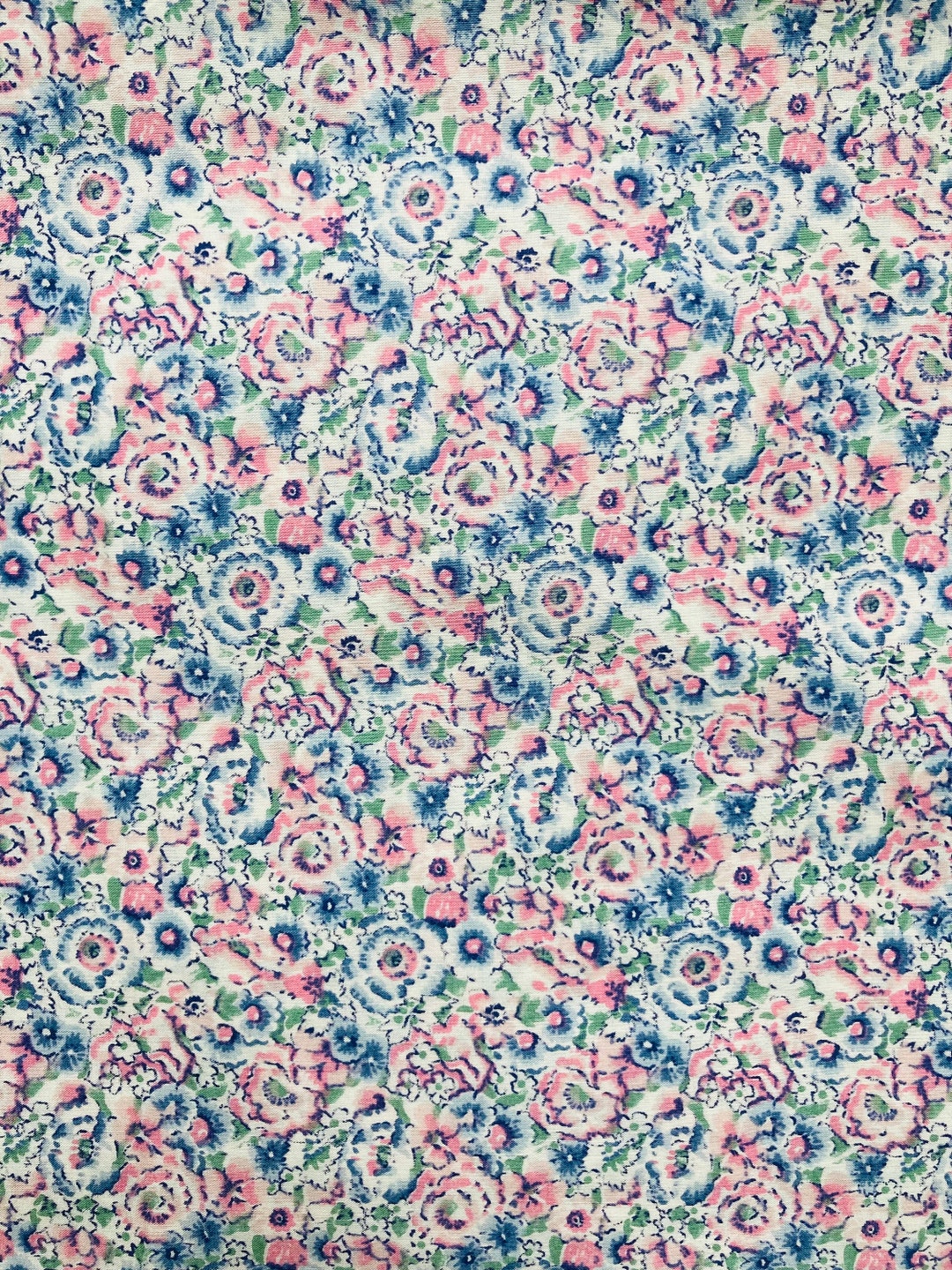 Vintage ‘airdrie’ Design, Liberty Tana Lawn. This is a Pink and Blue ...
