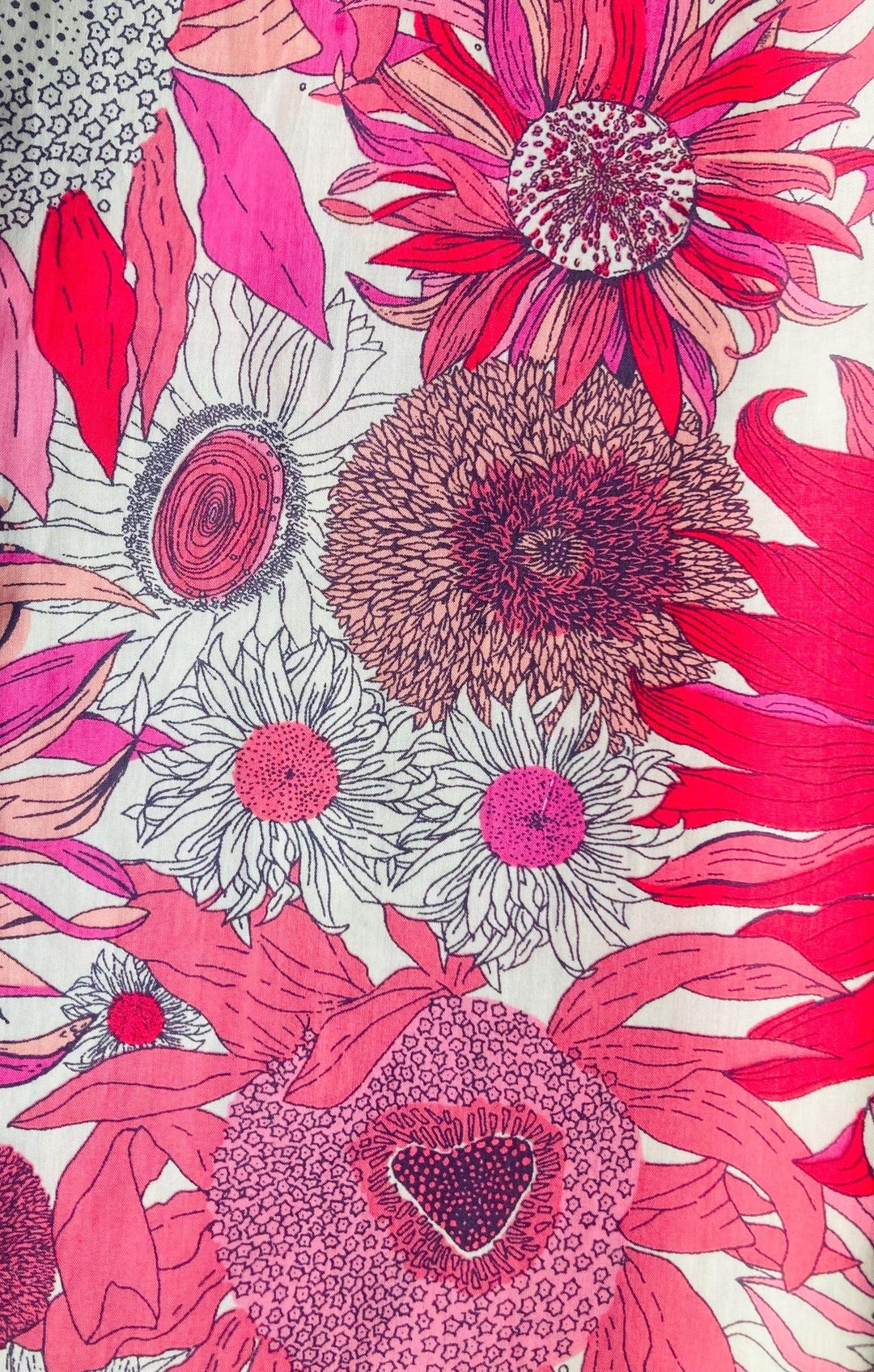 Susanna, A Lovely Pink and Cream Colour Way. Liberty Tana Lawn 13”x 12 ...