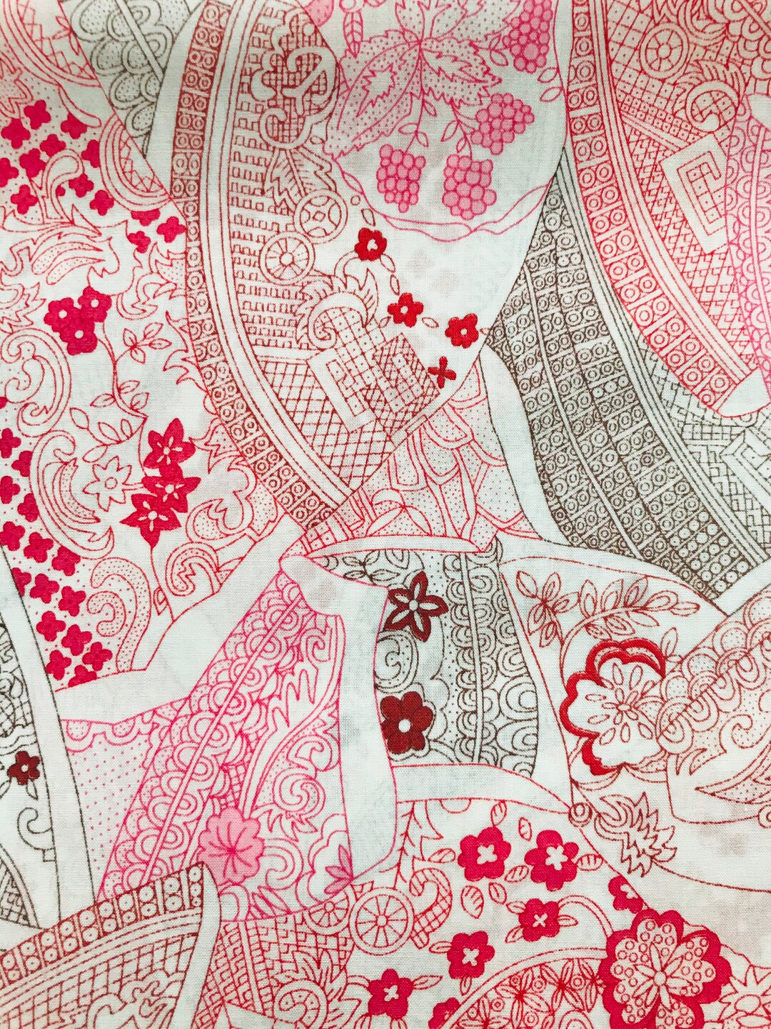 Novelty Liberty Tana Lawn, Josephine. Discontinued 13”x 9” Red and ...