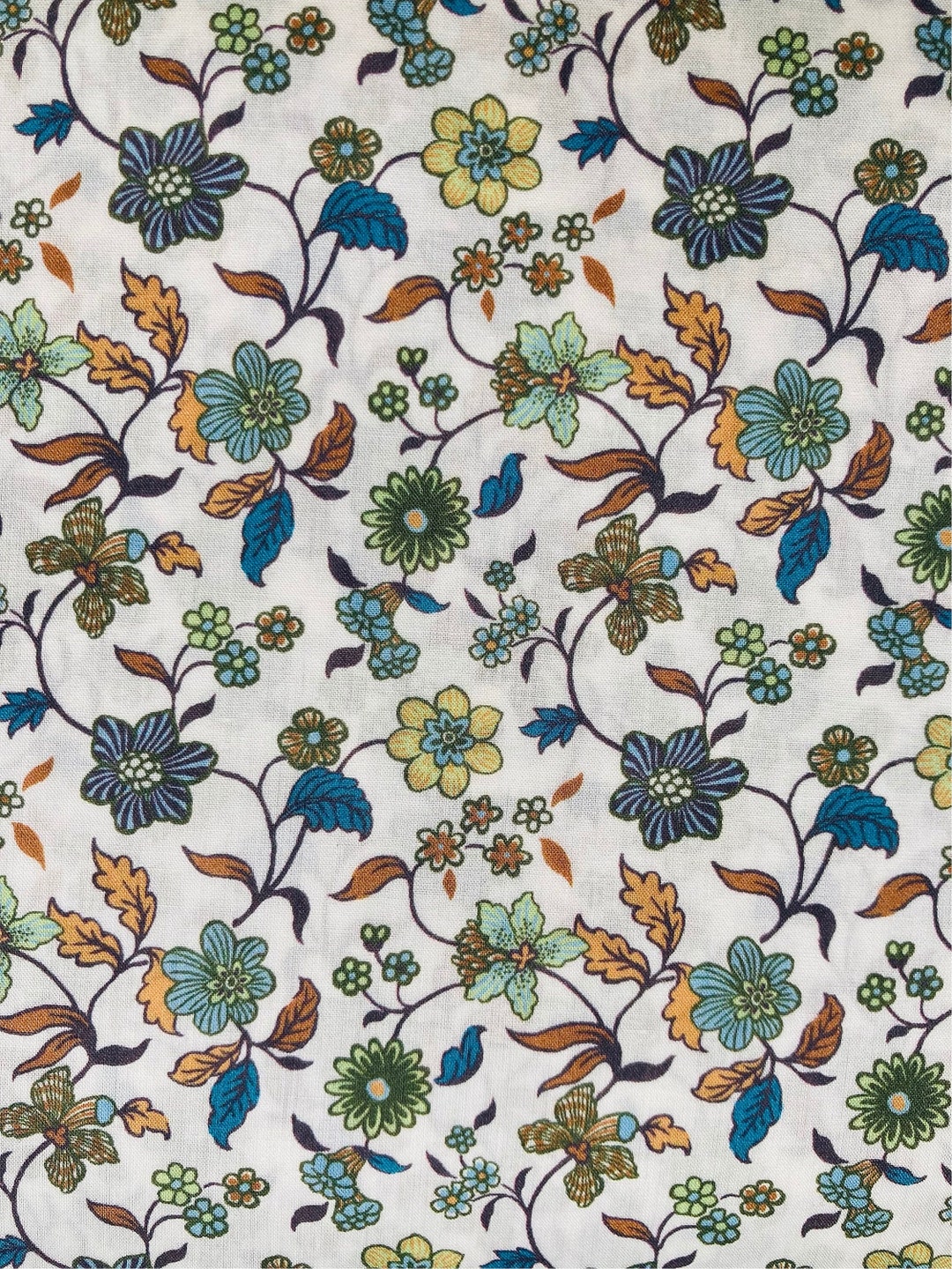 A Beautiful Green and Brown ‘katherine Court’ Liberty Tana Lawn 13”x 9 ...