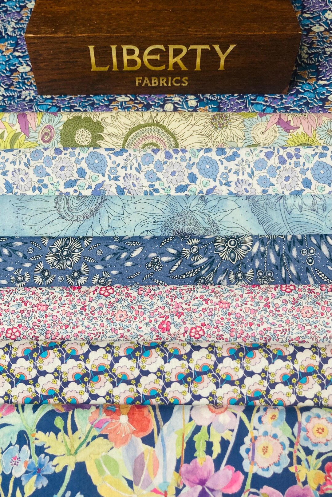 A Beautiful ‘moody Blues’ Fabric Pack. This Pack Contain 8 Pieces of ...