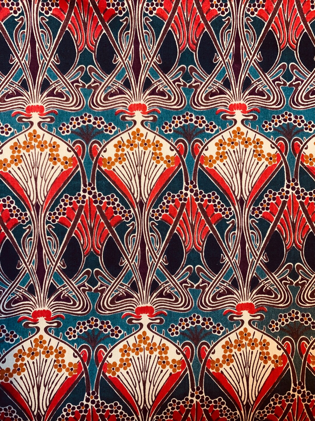 A Rare Vintage Colourway of Red Ianthe, High Quality, Liberty Tana Lawn ...