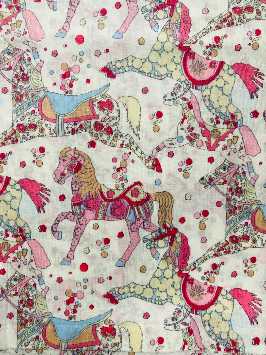 Novelty Pink and Blue Liberty ‘my Little Pace’ Tana Lawn Vintage 13”x 9 ...