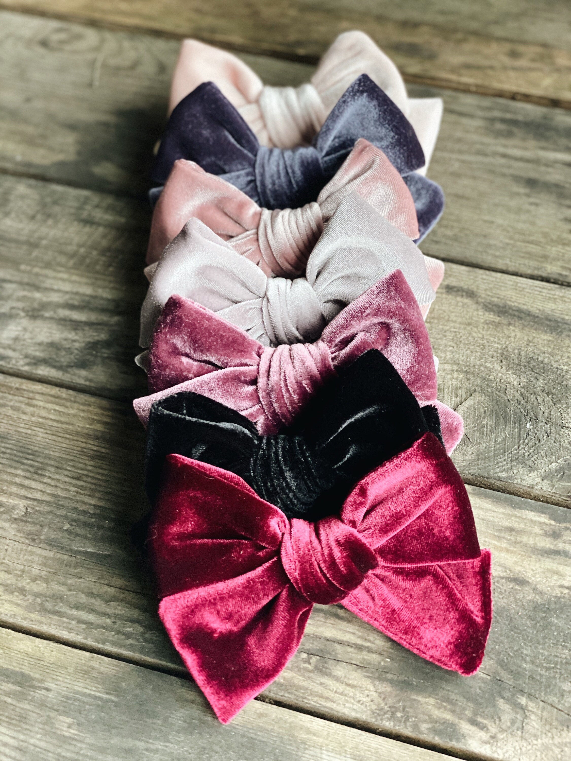 Large Velvet Bow on Quality French Barrette Clip. Black Color. Stunning ...