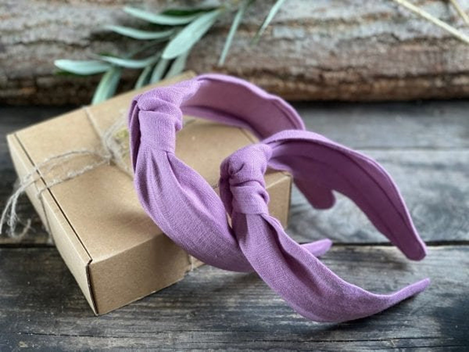 Matching Mom & Daughter Linen Headband Set, Knotted Hair Accessory - Etsy