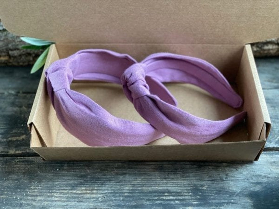 Matching Mom & Daughter Linen Headband Set, Knotted Hair Accessory - Etsy