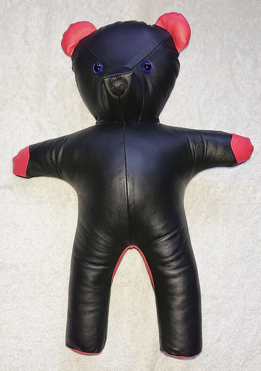 BRAND NEW 100% Real Leather Teddy Bear - Etsy
