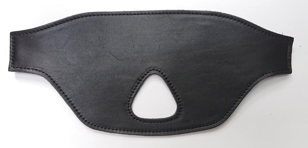 Leather Deluxe Half Face Open Nose Mask Blindfold - Etsy