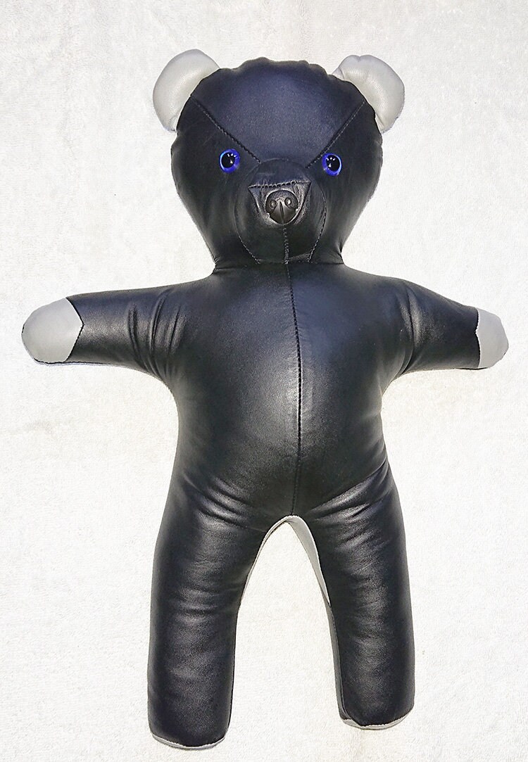 BRAND NEW 100% Real Leather Teddy Bear - Etsy