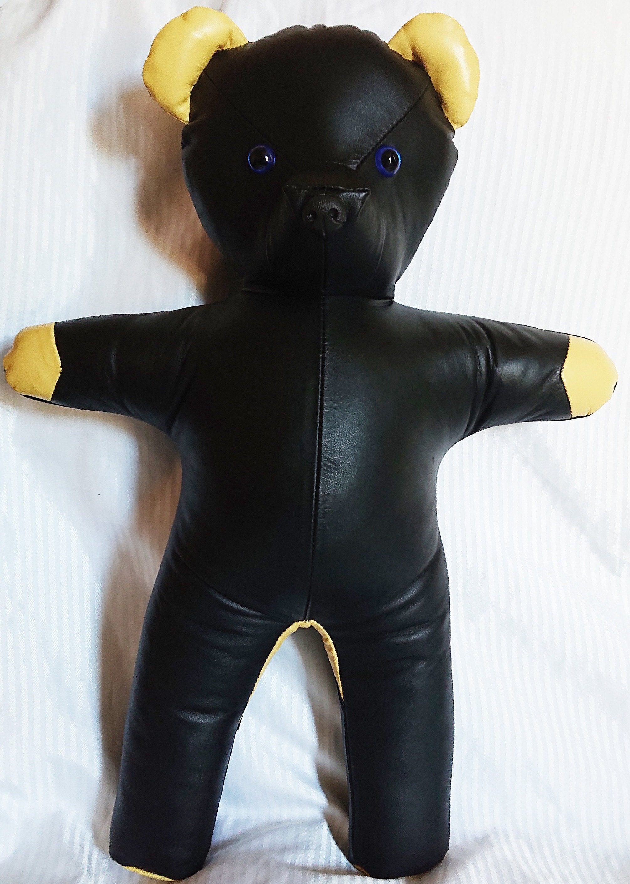BRAND NEW 100% Real Leather Teddy Bear - Etsy