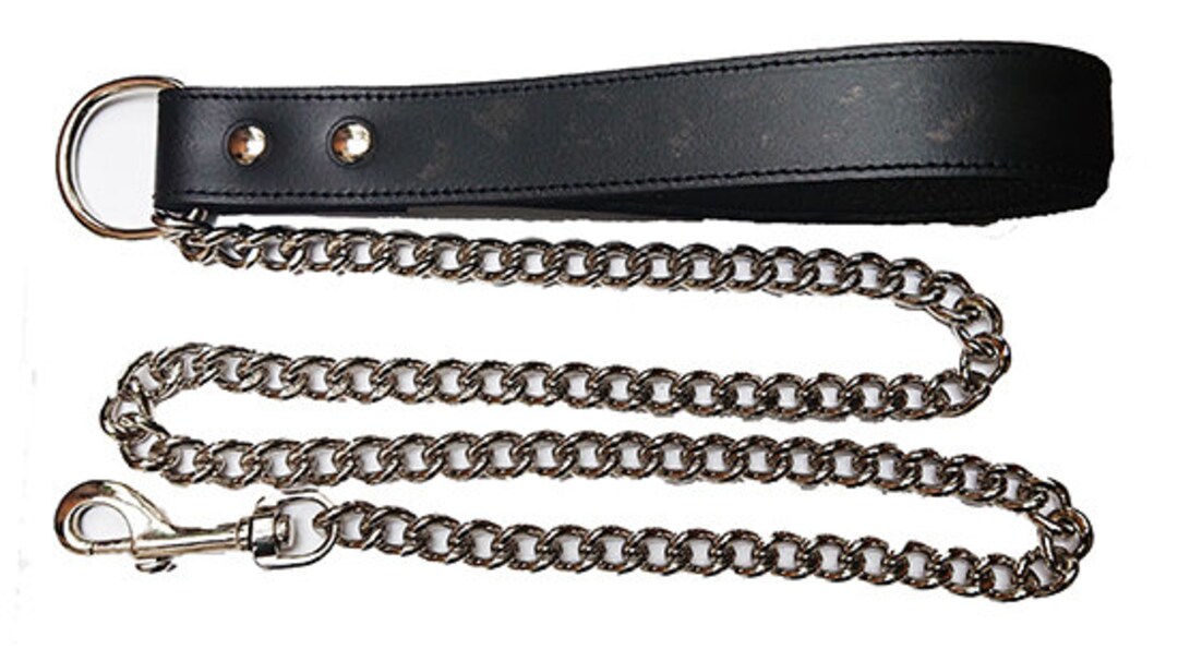 Rubber Dog Lead With Heavy Chain BEST SELLER - Etsy