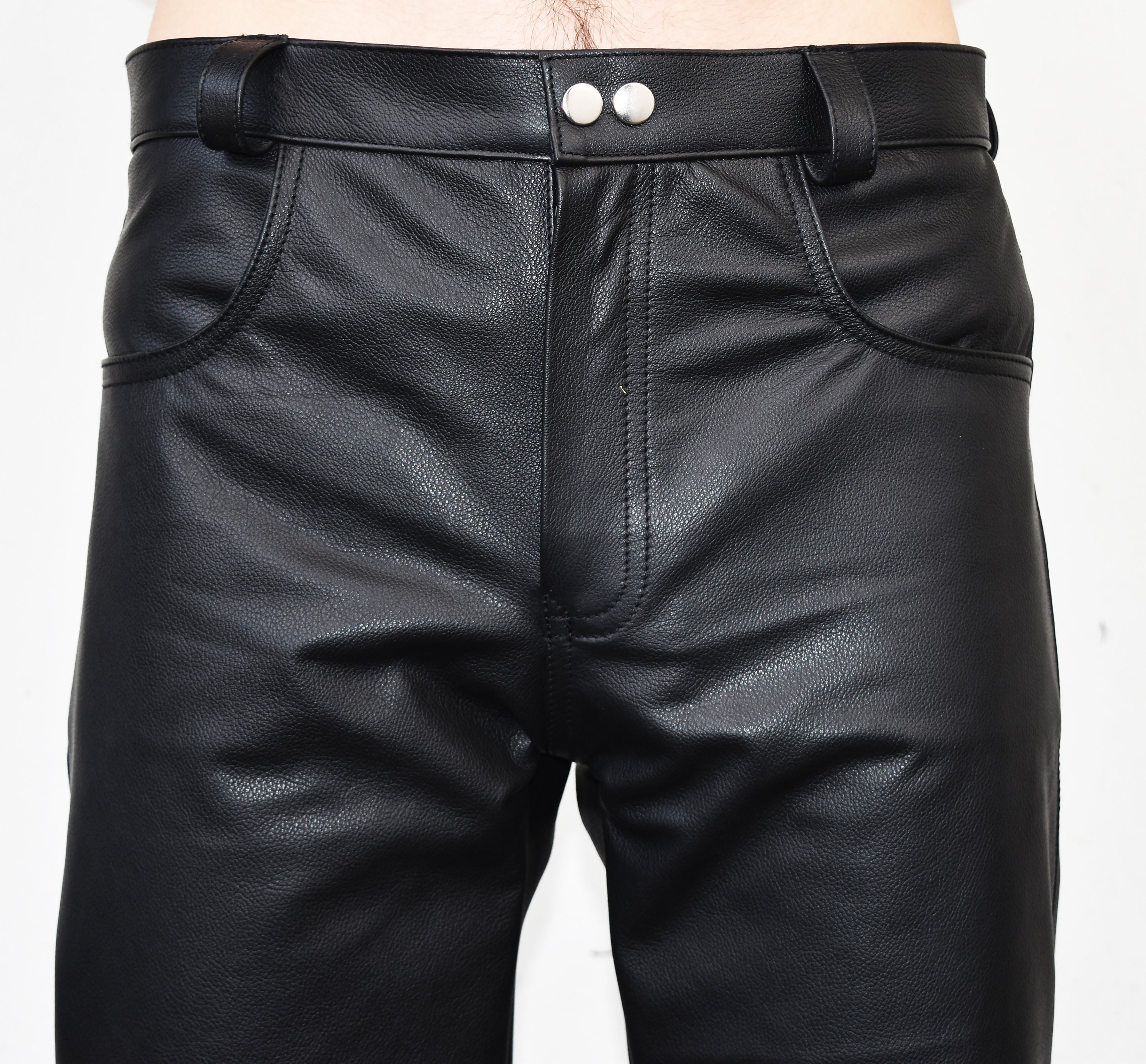 Best Seller Leather Zip Front Jeans REAR Zip 28 42 Waist - Etsy