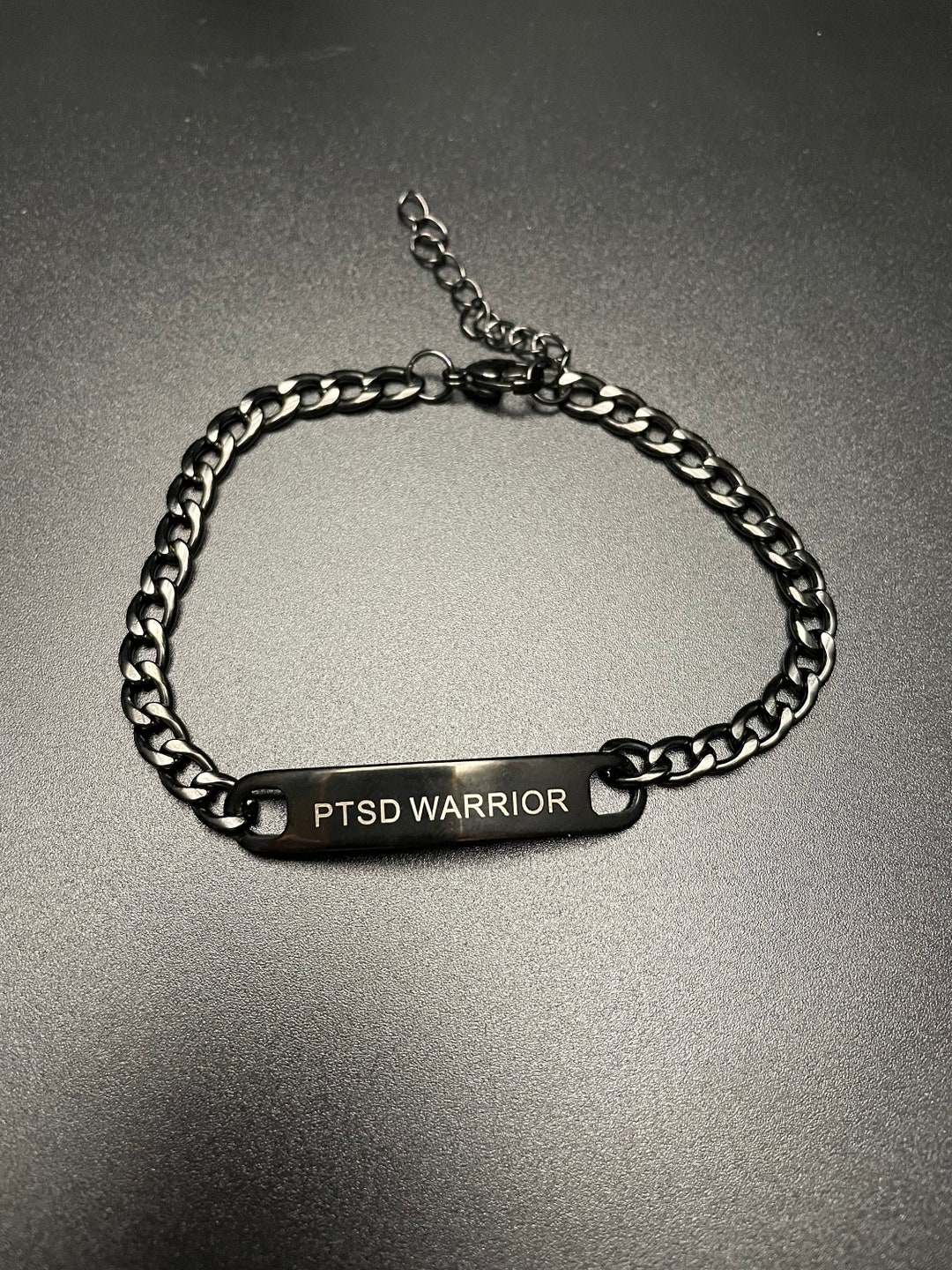 PTSD WARRIOR Chain Link Bracelet - Etsy