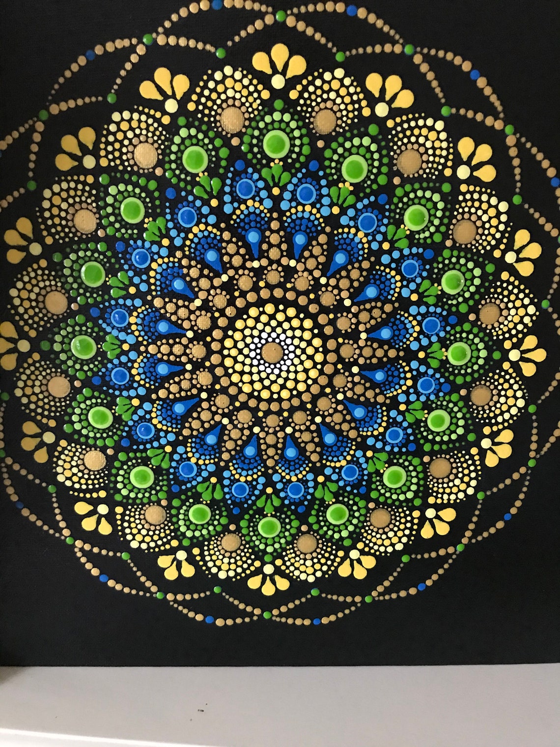 Dot Mandala Wall Art Canvas 12 X 12 - Etsy