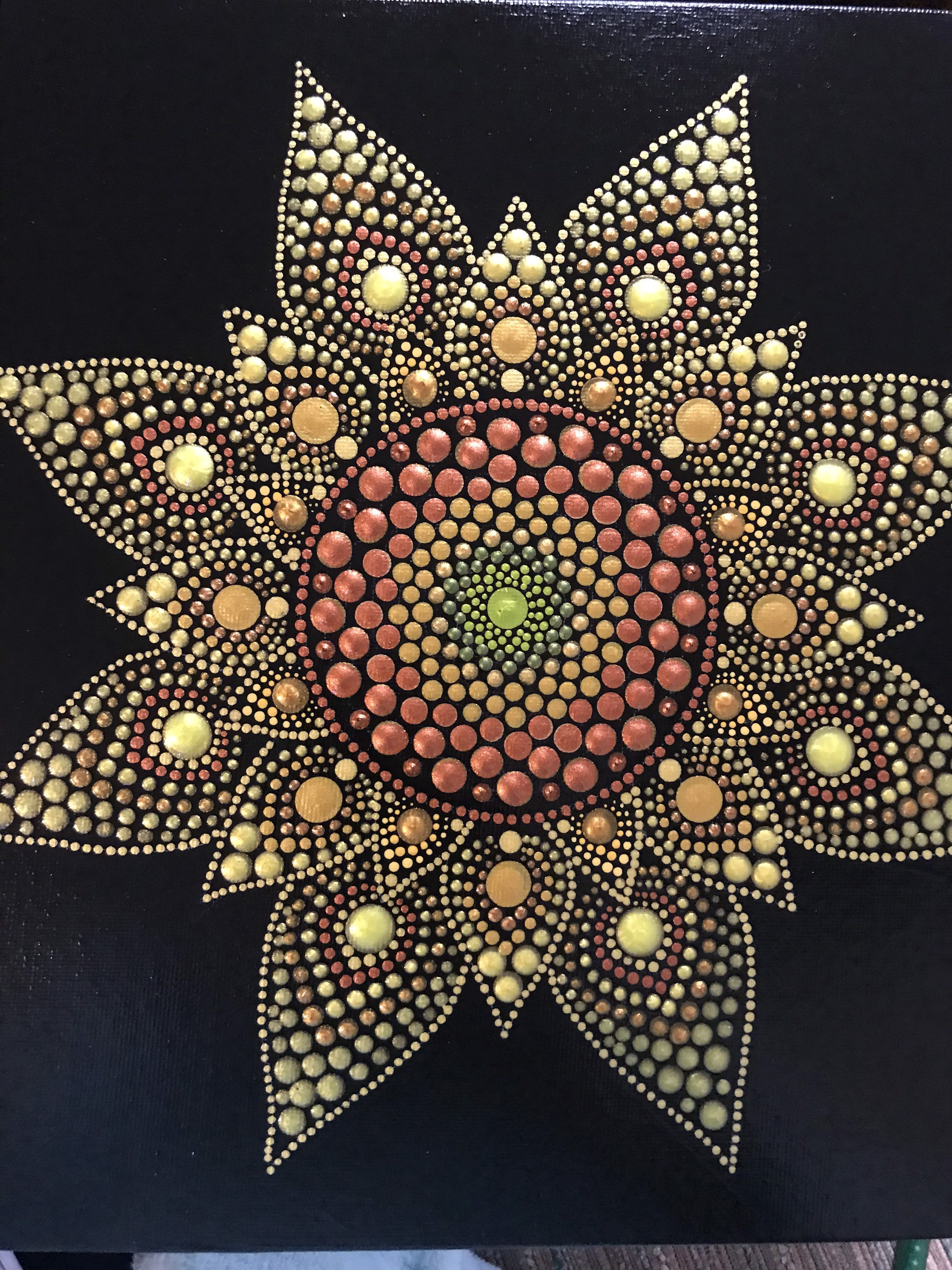 Painting 10x10” canvas mandala painting Earth Tones Art & Collectibles ...