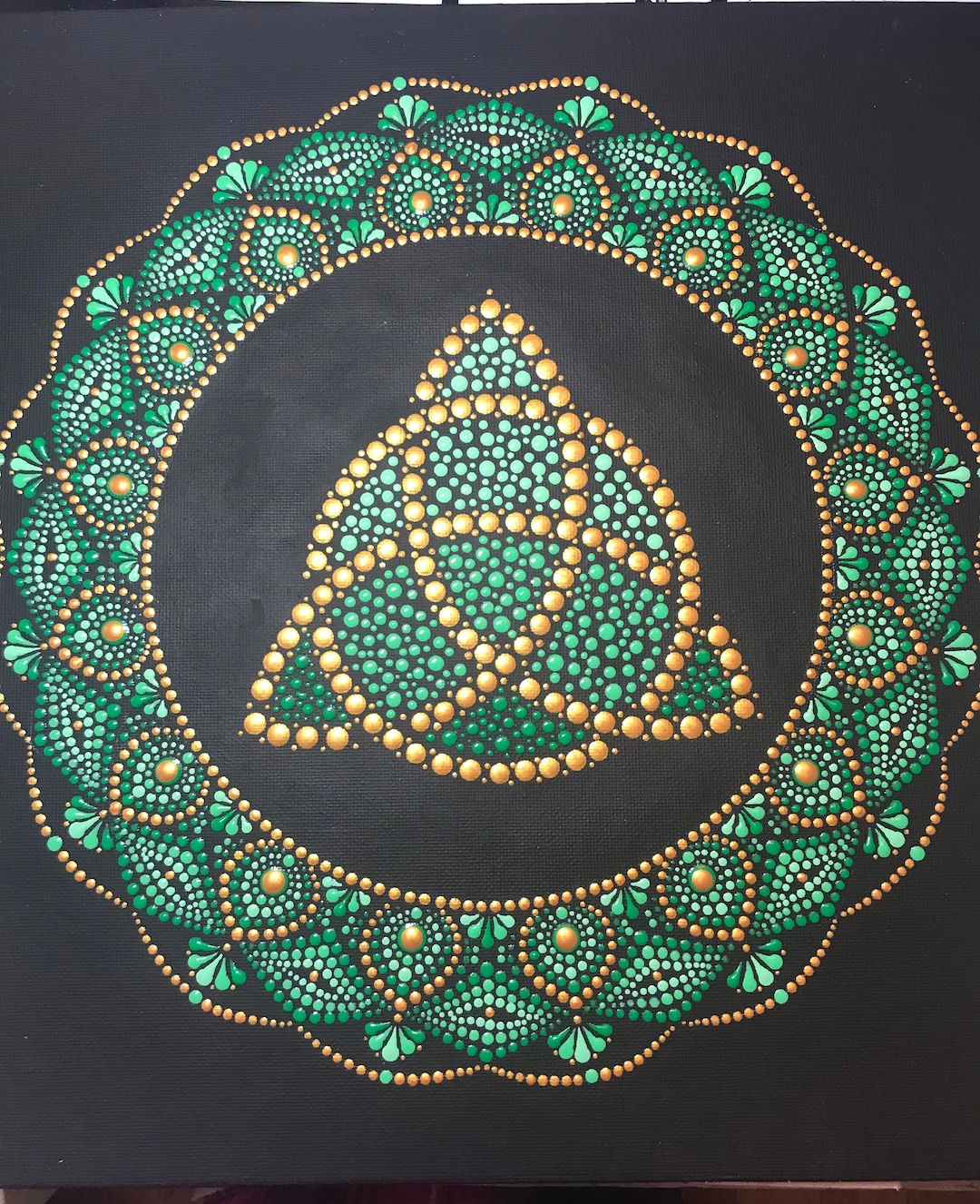 Irish Celtic Knot Dot Art Mandala 12 Inch Round - Etsy