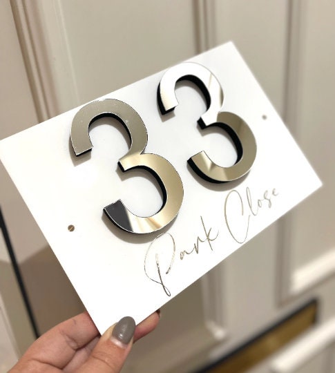 House Door Sign Acrylic House Number Door Sign Personalised | Etsy UK