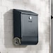 Contemporary Postbox, Personalised Post Box, Lockable Post Box, Grey ...