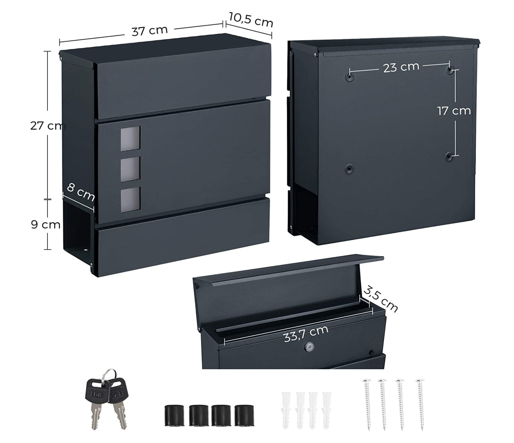 Contemporary Postbox Personalised Post Box Grey Post Box - Etsy UK