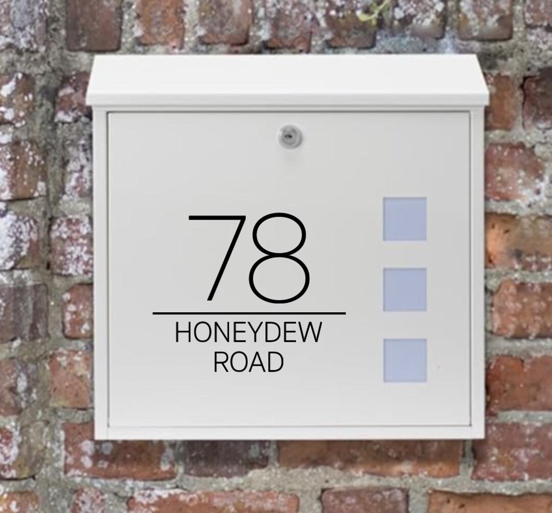 Contemporary Postbox, Personalised Post Box, Lockable Post Box, White ...