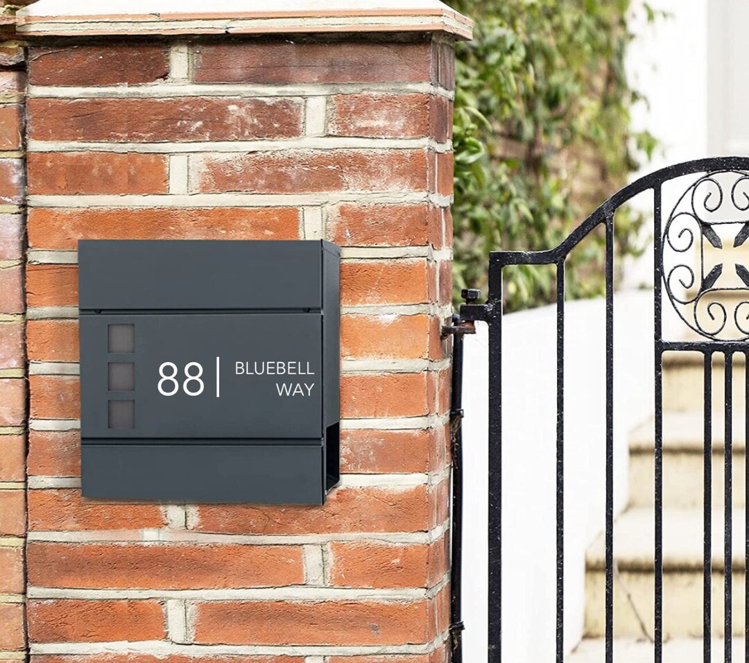 Contemporary Postbox Personalised Post Box Lockable Post - Etsy UK