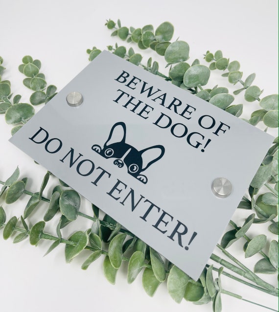 Beware of the Dog Sign Frenchie Dog Sign Dog Breed - Etsy