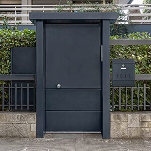 Contemporary Postbox, Personalised Post Box, Lockable Post Box, Grey ...