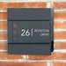 Contemporary Postbox, Personalised Post Box, Lockable Post Box, Grey ...