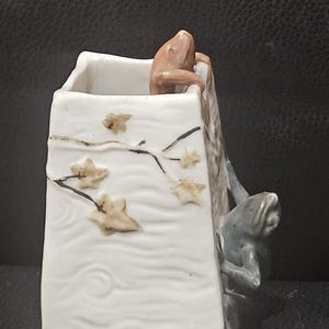 Lovely Rare Beautiful Rare Original Estate Italian Porcelain Frog Vase ...