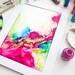 Original Resin Alcohol Ink Painting / Contraluz Opal I / 6x6 / Modern ...