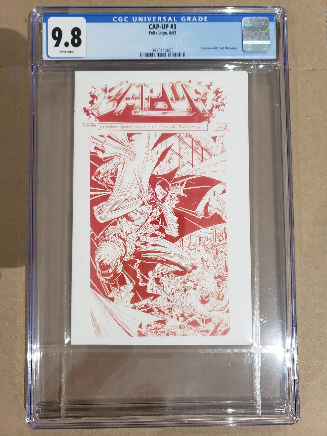 Cap-up 3 Spawn Extremely Rare Ashcan Comic CGC Todd Mcfarlane - Etsy
