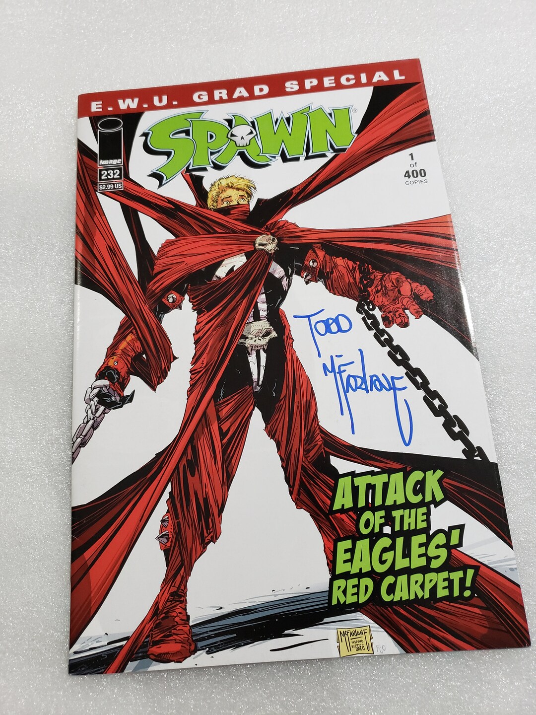 Spawn #232 Grad Special Eastern Washington University Signed Todd Mcfarlane - Etsy