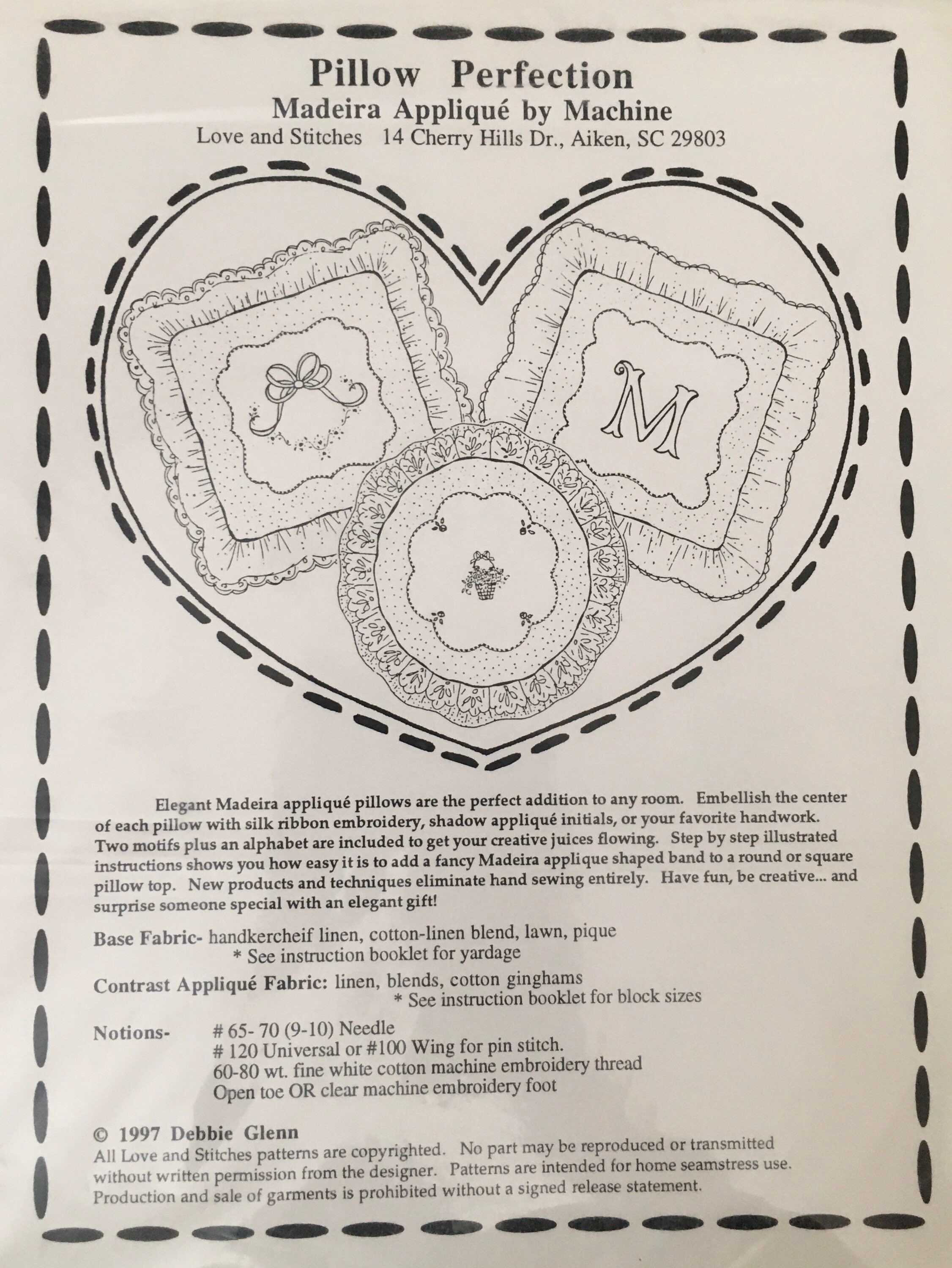 Love and Stitches #650 - Pillow Perfection - Debbie Glenn - Etsy