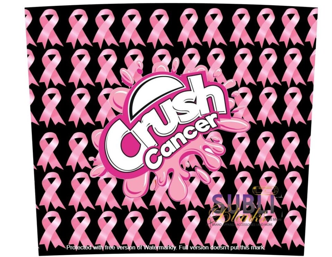Crush Cancer Tumbler Design - Etsy