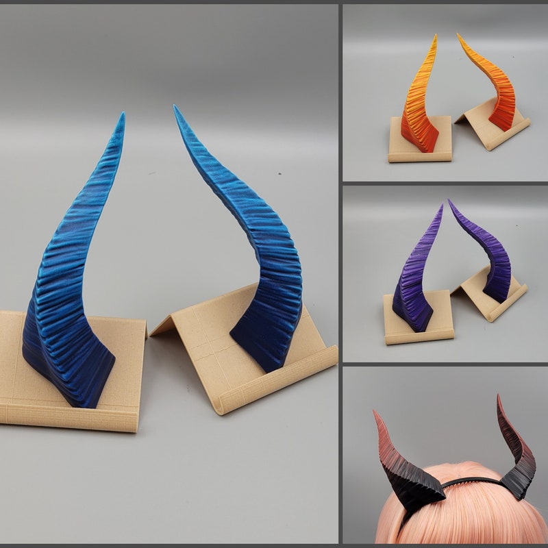 Black Demon Horns Cosplay - Etsy