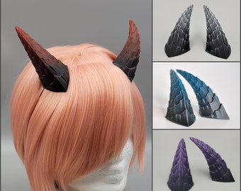 Chameleon Colorshifting Resin Cast Oni Horns Demon / Dragon Horns for ...